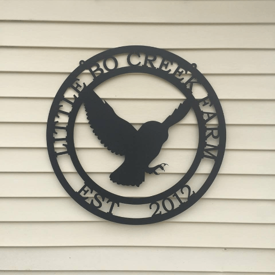 Flying Owl Metal Personalized Sign, Cut Metal Sign, Metal Wall Art ...
