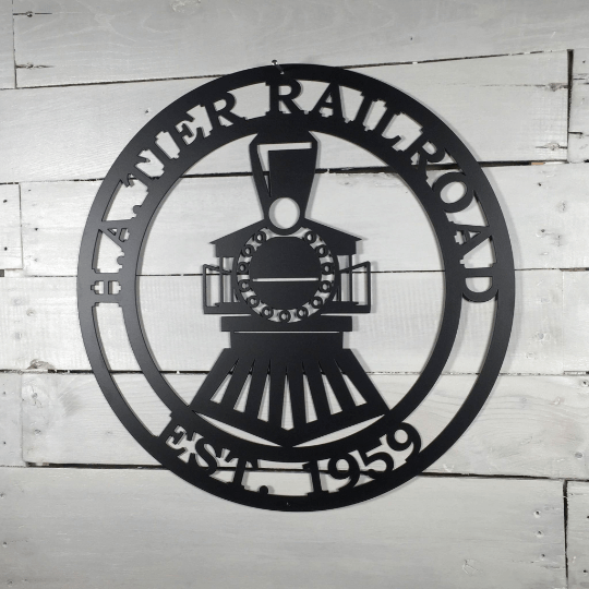 Personalized Train Custom Family Name Metal Sign, Personalized Monogram ...