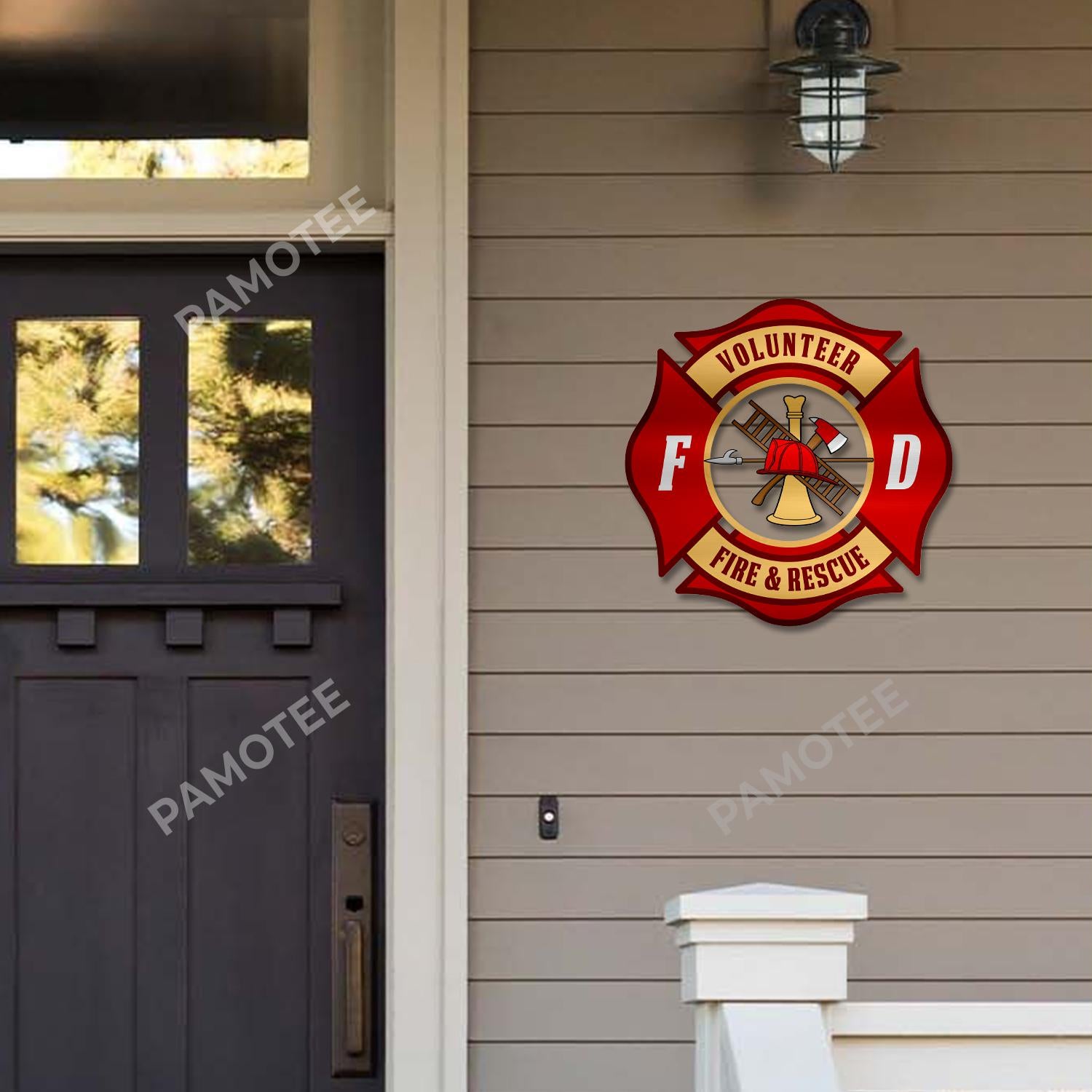 Volunteer Fire And Rescue Metal Sign, Volunteer Firefighter Iron Plaque ...