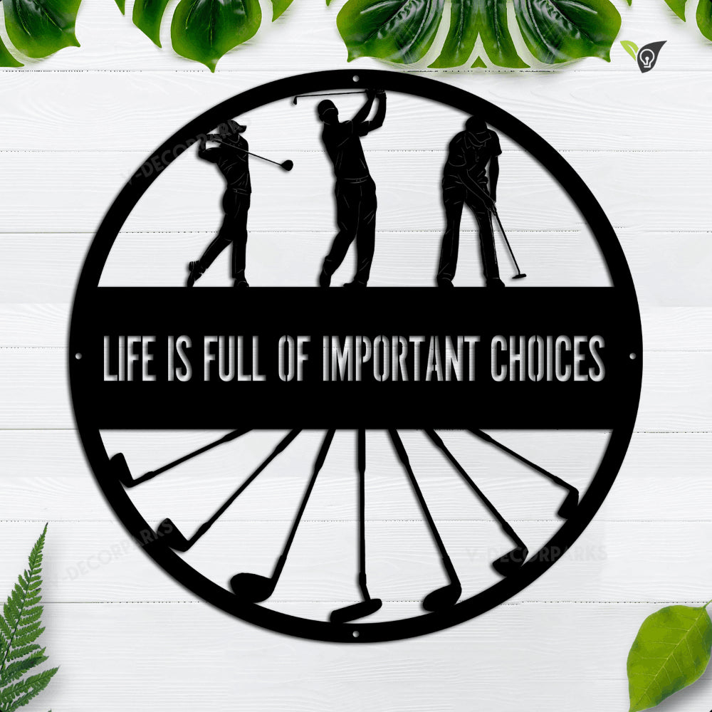 Personalized Golf Ball Metal Wall Art, Custom Golf Metal Sign, Golf ...