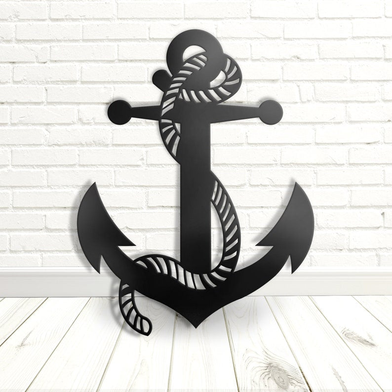 Metal Anchor Wall Decor, Nautical Wall Decor, Nautical Nursery, Anchor ...