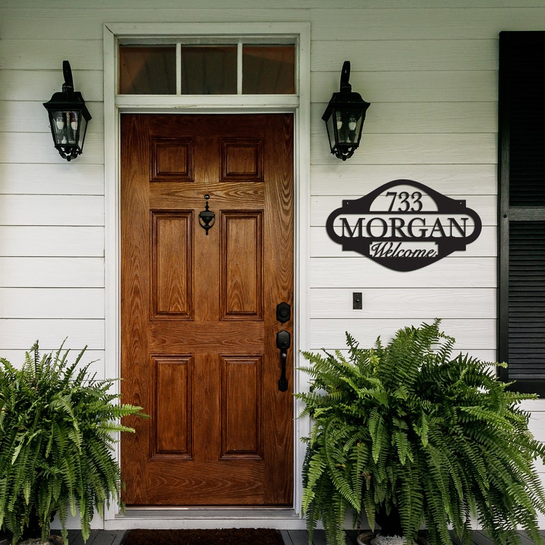 Custom Metal Address Sign - Welcome Sign - Rustic Sign - Metal House ...