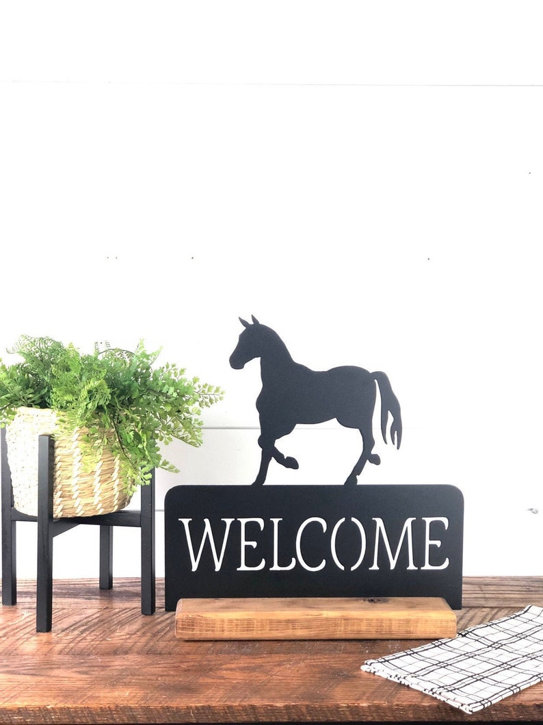 Horse Welcome Sign, Farmhouse Welcome Sign, Ranch Sign, Horse Decor ...