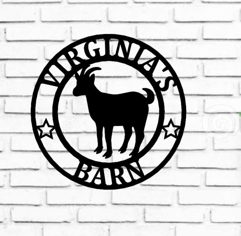 Custom Metal Goat Sign, Livestock Metal Pen Sign. Custom Personalized ...