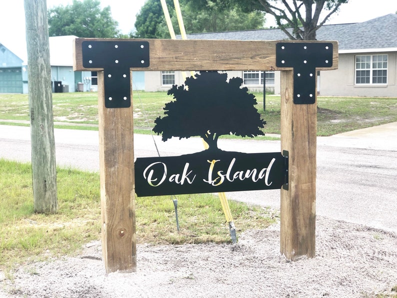 Oak Tree Metal Sign, Personalized Tree Sign, Family Tree Metal Art, Oak ...