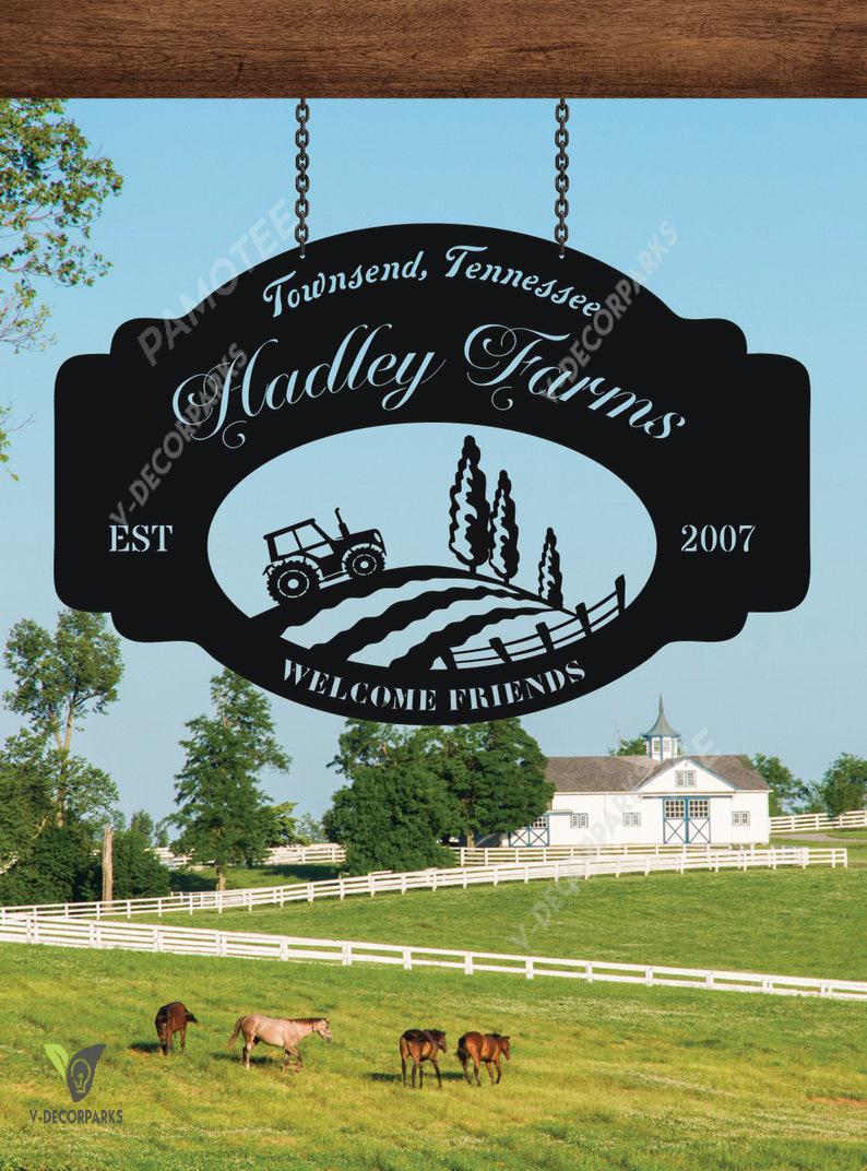 Metal Farm Sign For House Outdoor Metal Sign For Home Decor, Large ...