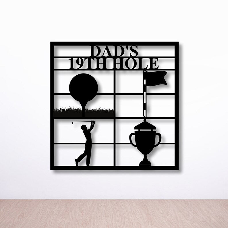 Custom Metal Golf Sign, 19th Hole Sign, Golf Club Sign, Golf Name Sign ...