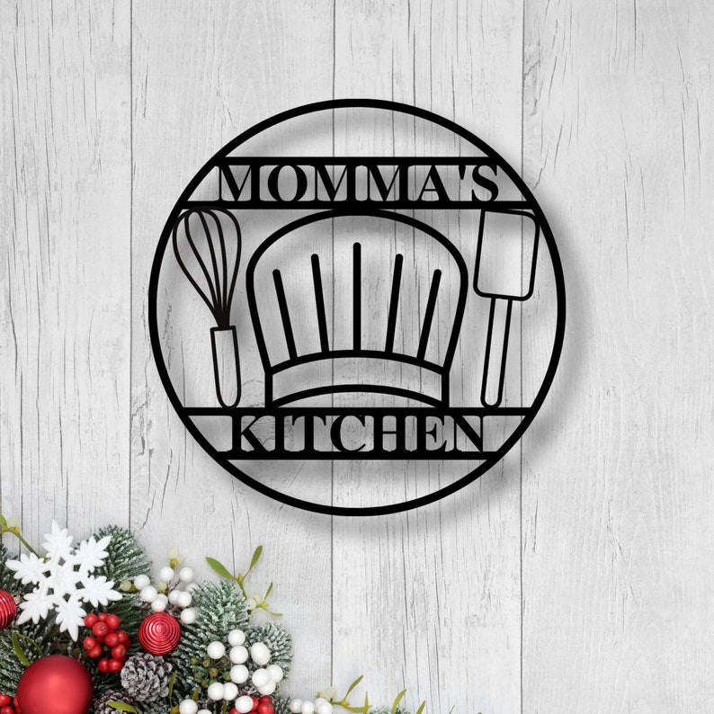 Personalized Metal Kitchen Sign, Metal Cooking Sign, Custom Metal ...