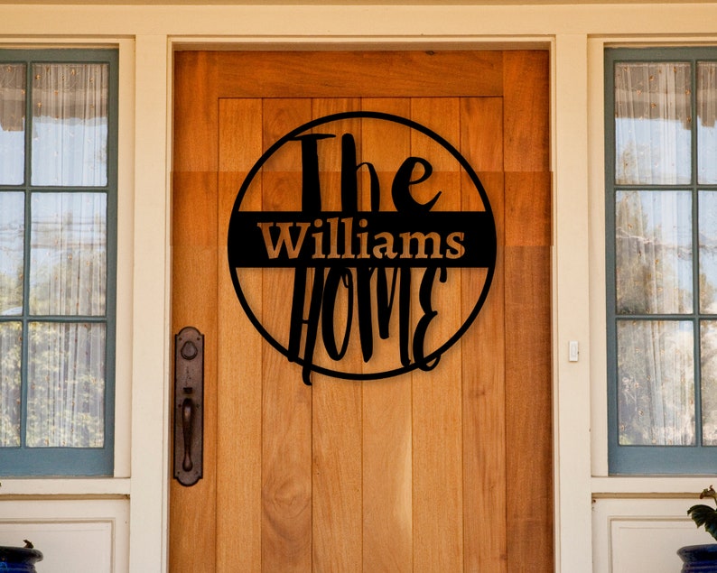 Family Home Sign, Custom Monogram Sign, Custom Metal Sign, Personalized ...