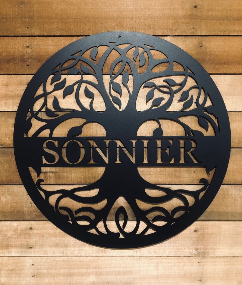 Tree Of Life Metal Wall Art, Tree Of Life Monogram, Tree Of Life Wall ...