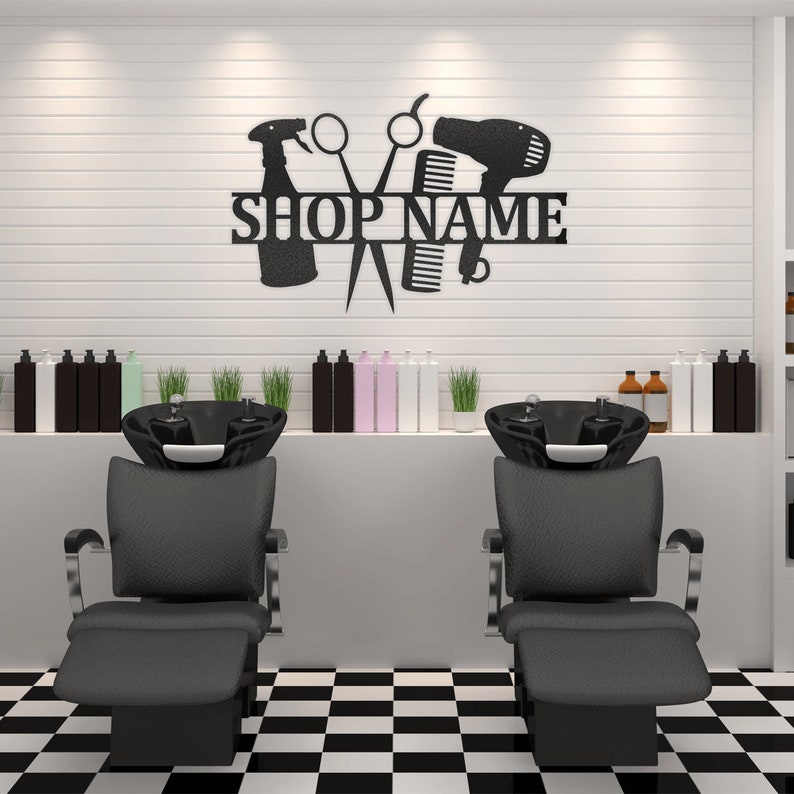 Personalized Beauty Shop Decor, Hair Stylist Gift, Cosmetologist Name ...