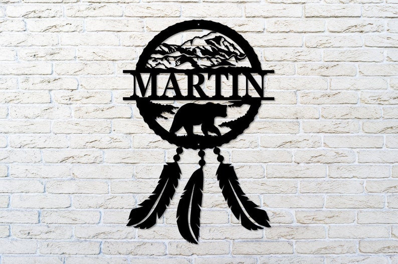 Dream Catcher Monogram, Personalized Dream Catcher, Dreamcatcher Metal ...