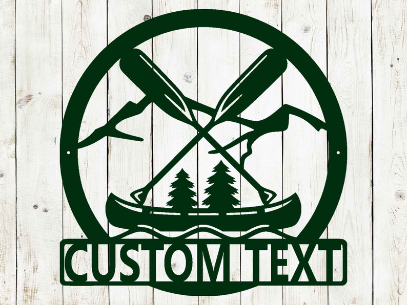 Canoe Custom Name Metal Sign, Canoe Sign, Camp Sign, Canoeing, Custom ...
