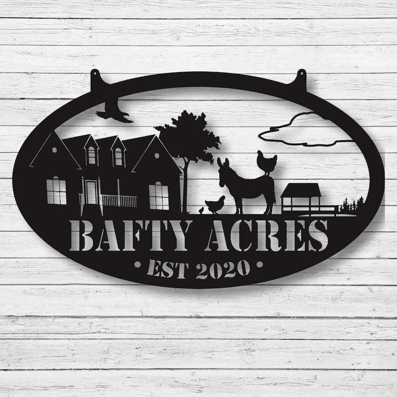 Custom Family Name Ranch Sign | Nalaprint