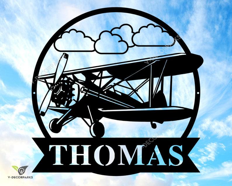 Personalized Airplane Metal Sign, Pilot Gift, Aviation Signs, Airplane ...