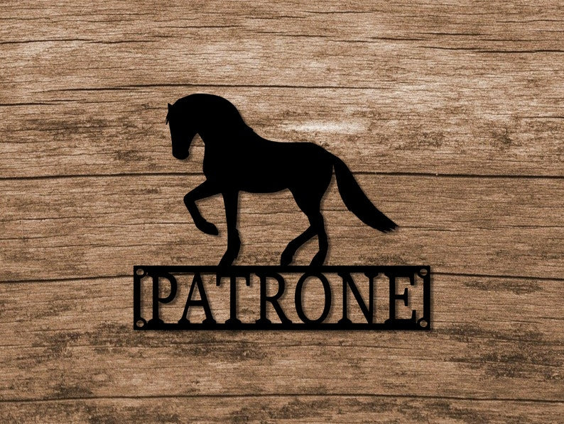 Custom Metal Horse Stall Sign, Personalized Stall Plaque, Dressage ...
