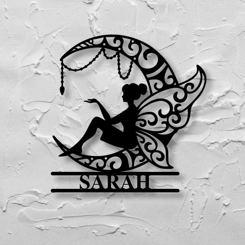 Custom Metal Tinkerbell Sign, Mystical Moon Sign, Birthday Gift, Kids ...