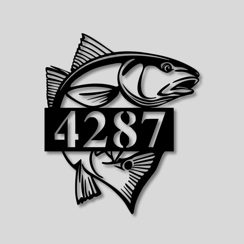 Custom Redfish Sign, Metal Fish Sign, Personalized Name Fish Sign, Fish ...