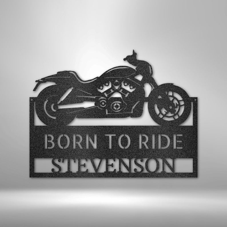 Cruiser Shop Metal Sign Wall Art, Large Metal Garage Sign, Motorcycle ...
