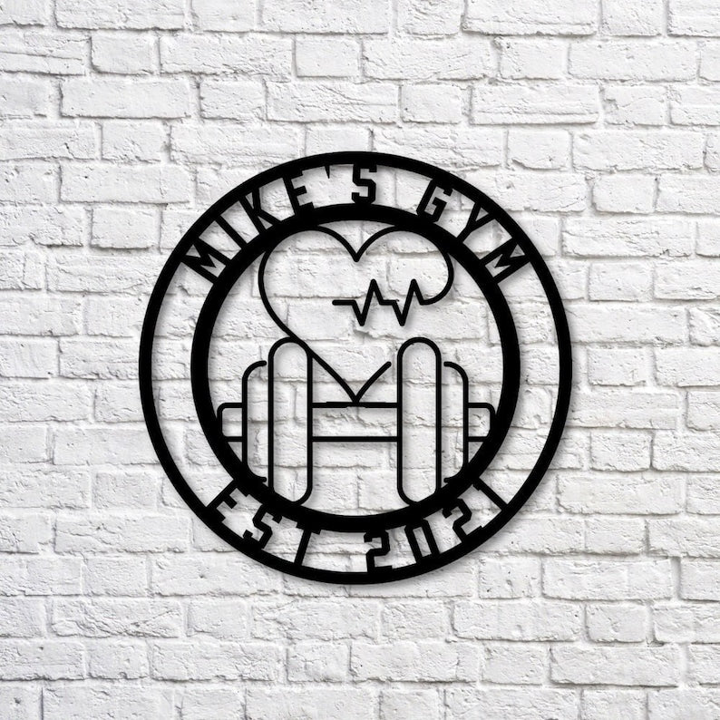 Gym Sign, Personalized Home Gym Sign, Custom Metal Gym Sign, Home Gym ...