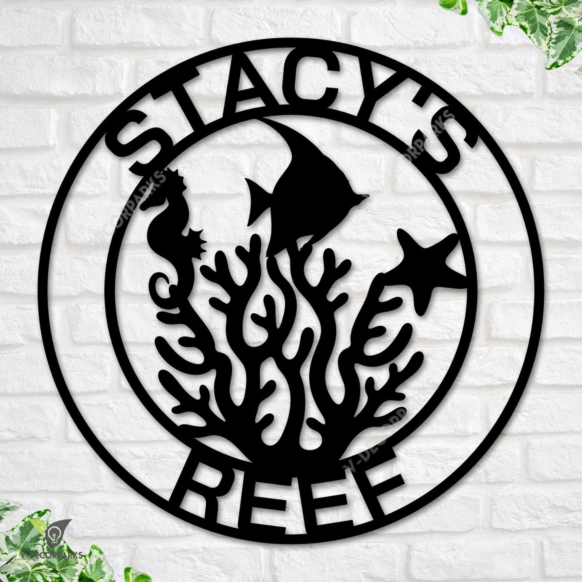 Reef Sign, Coral Reef Sign, Home Aquarium Sign, Aquarium Decor ...