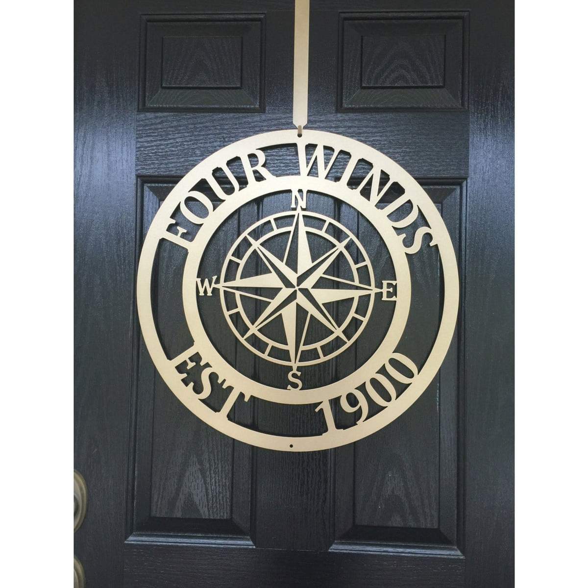 Personalized Nautical Compass Sign, Cut Metal Sign, Metal Wall Art ...