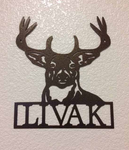Buck With Family Name - Custom Metal, Plasma Cut Wall Plaque, Metal ...
