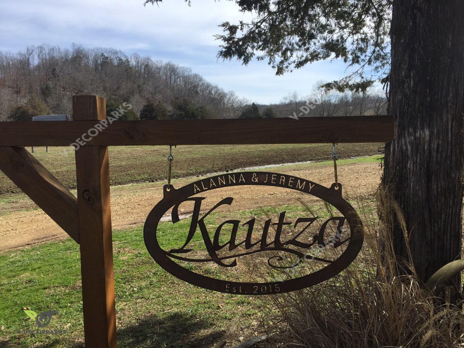 Up To 36" In Personalized Metal Sign With Your Name, Metal Wall Art ...