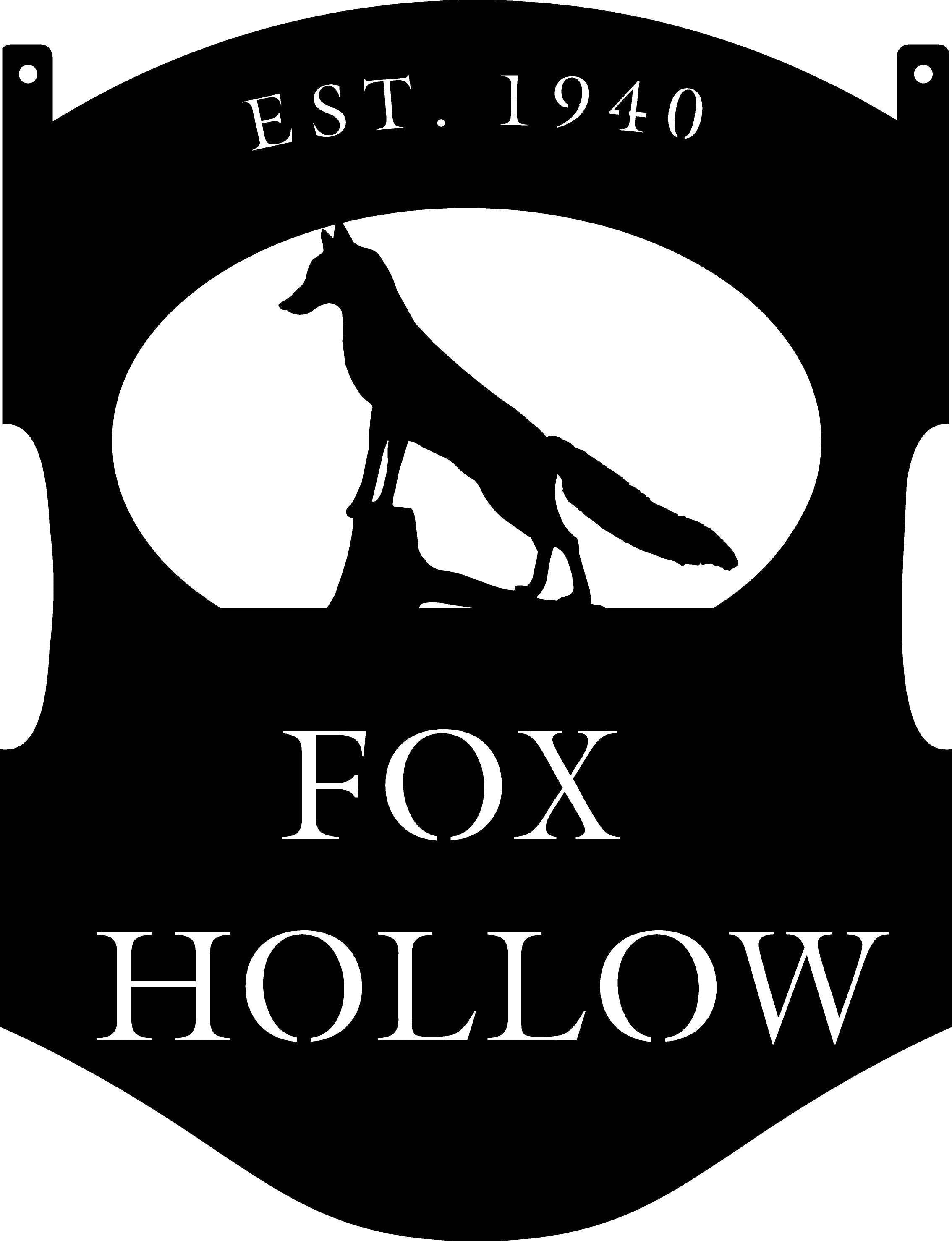 Metal Fox Sign With Fox, 2ft Sign, Metal Wall Art, Metal House Sign ...