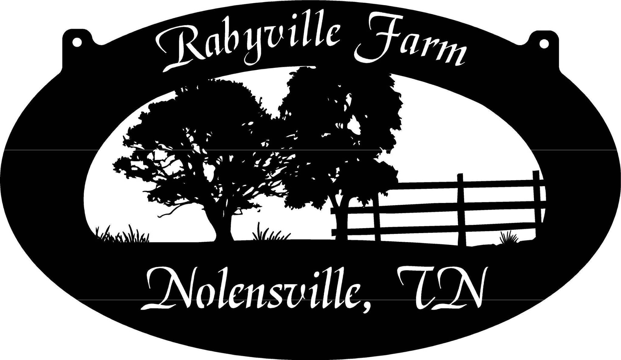 Large Metal Sign With Tree , Fence Customized With Your Name, Metal ...