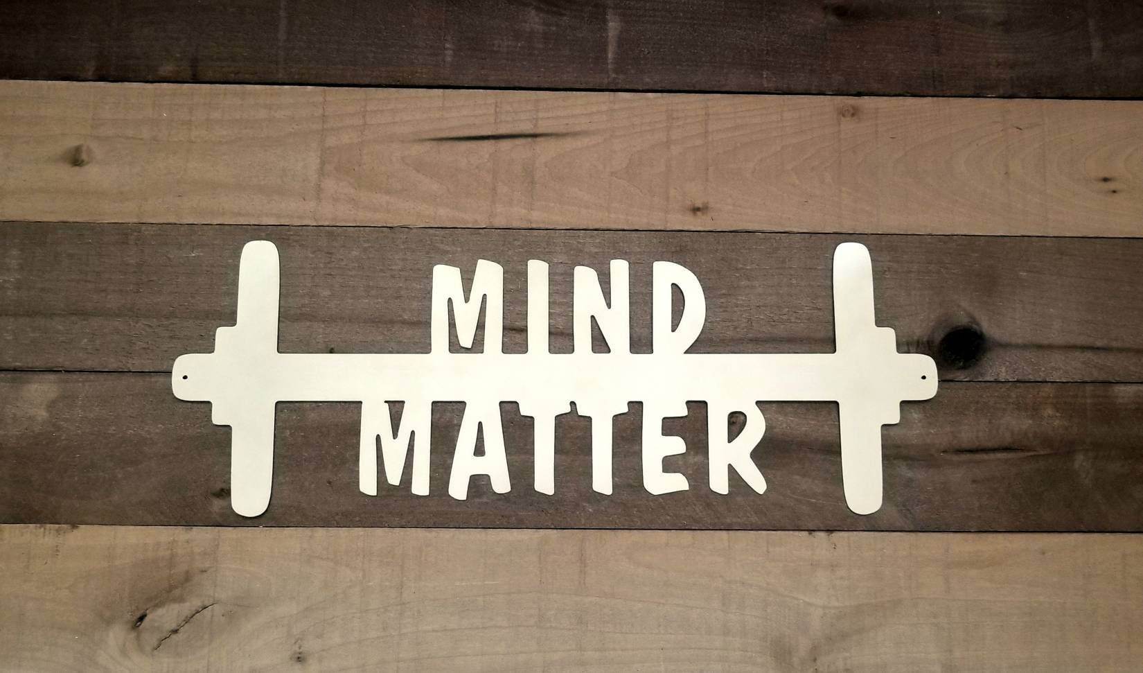 Mind Over Matter Gym Motivational Sign, Metal Wall Art Home Gym Wall ...