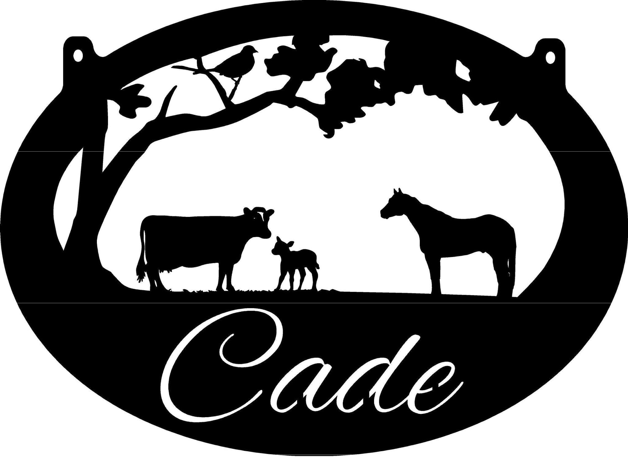 Custom Metal Sign With Evergreen Mountain Silhouette, Metal Wall Art ...