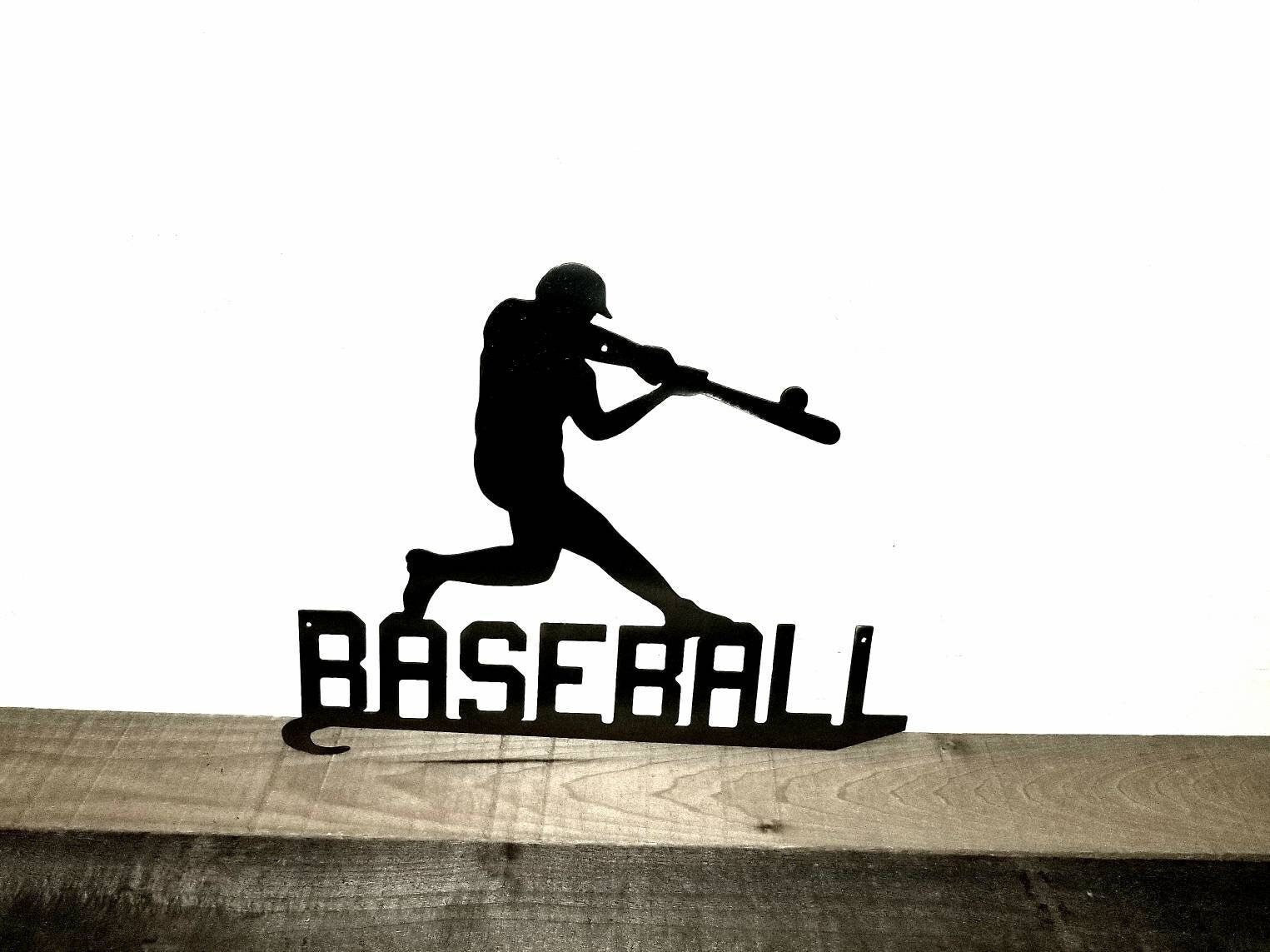 Baseball Sign, Metal Wall Art, Baseball Player Bedroom Decor, Kids Room ...