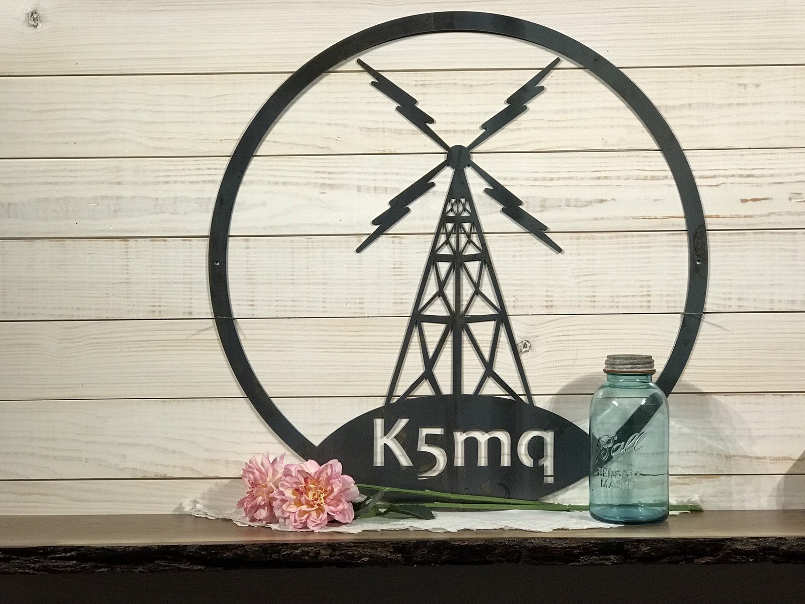 Large Custom Logo - Ham Radio Call Sign - 20 Inch Custom Metal Sign ...