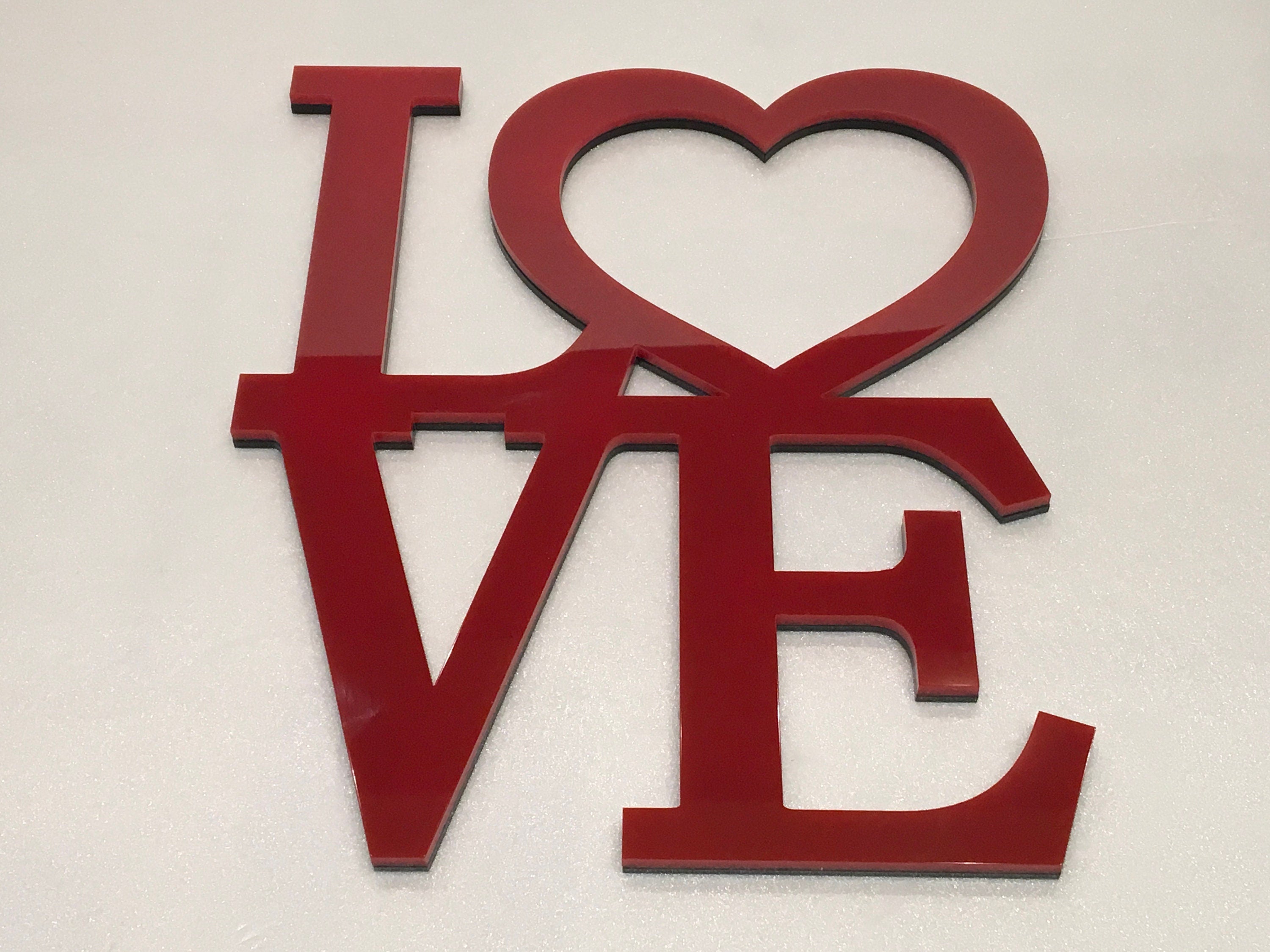Love Heart Sign Wall Hanging Valentine Decor Gift For Her Laser Cut ...