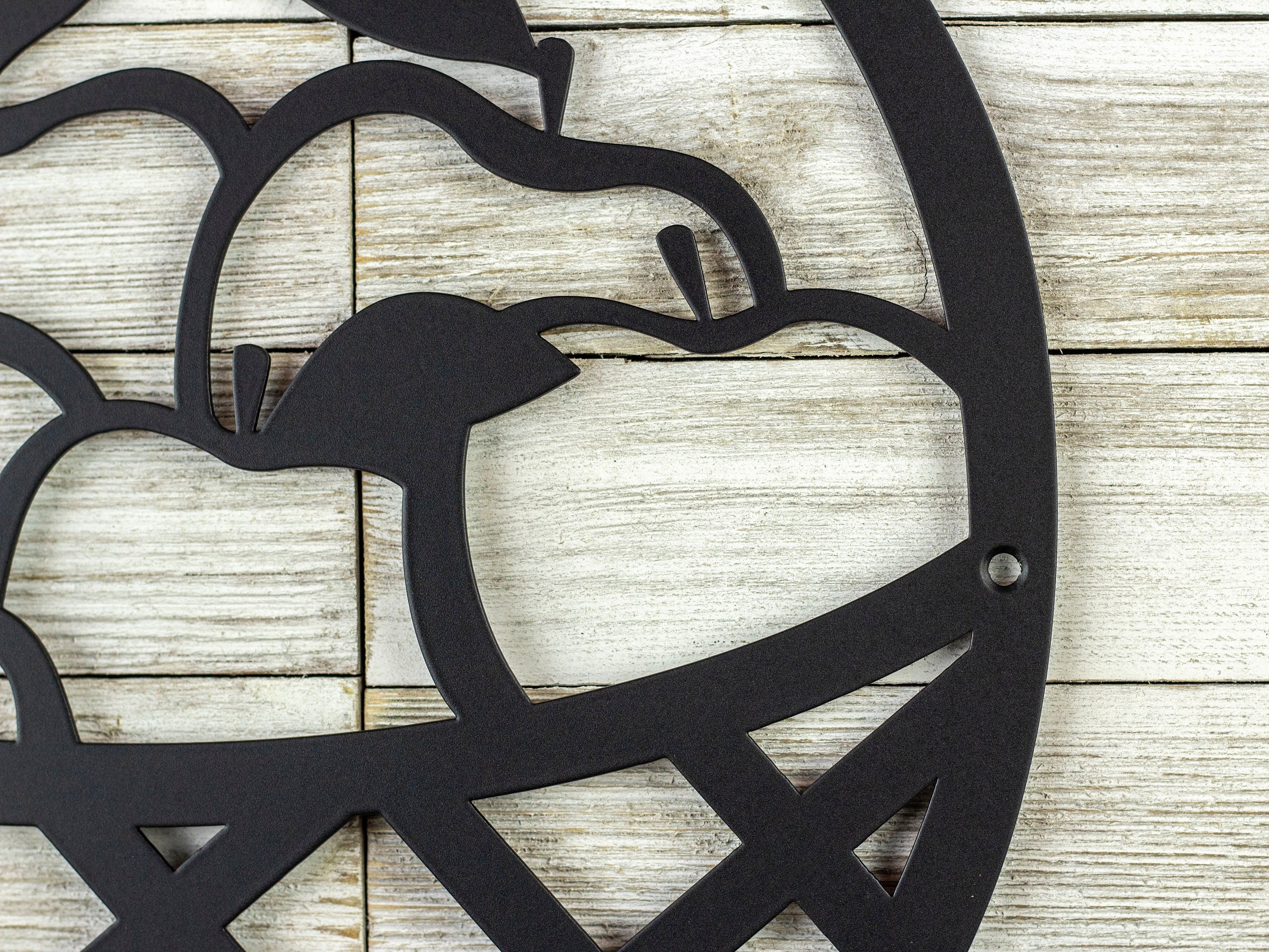 Apple Kitchen Decor, Metal Wall Art, Kitchen Signs, Rustic Home Decor ...