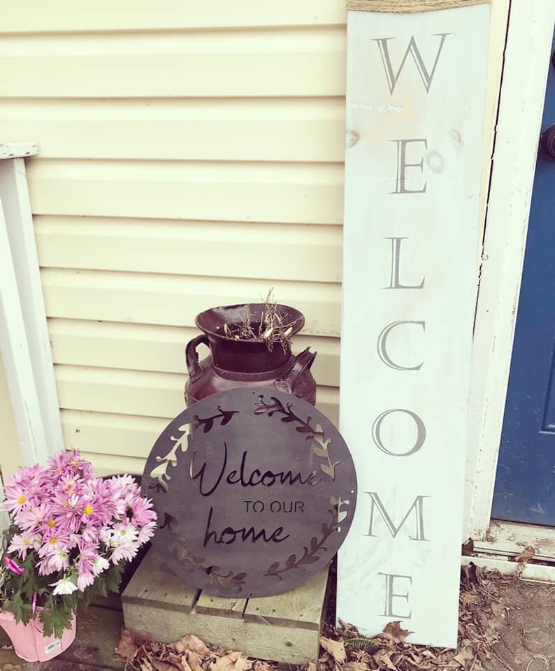Welcome Sign - Metal Welcome To Our Home Sign - Metal Welcome Sign ...