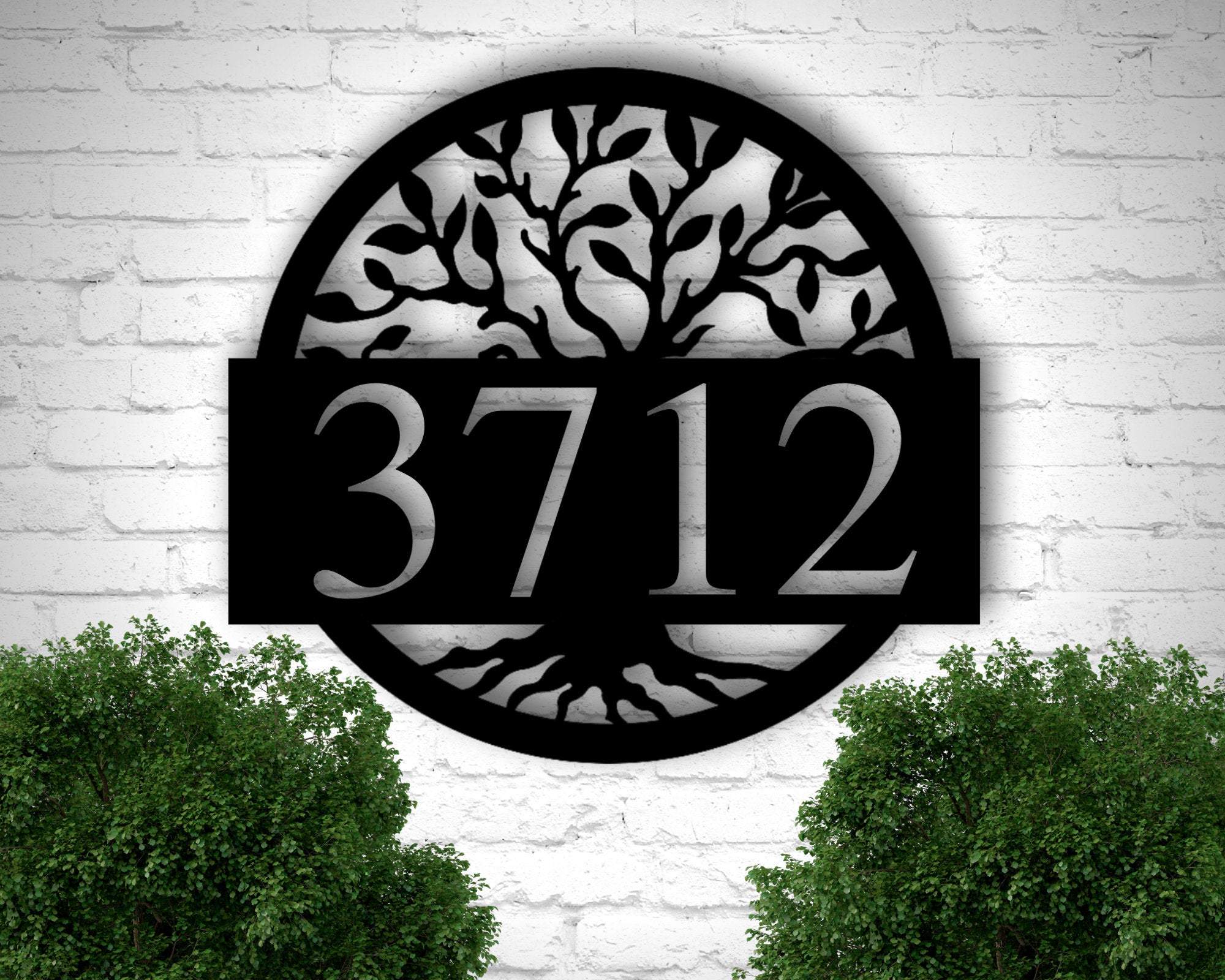 Address Plaque, Metal Address Plaque, Metal Address Sign, Number Sign ...