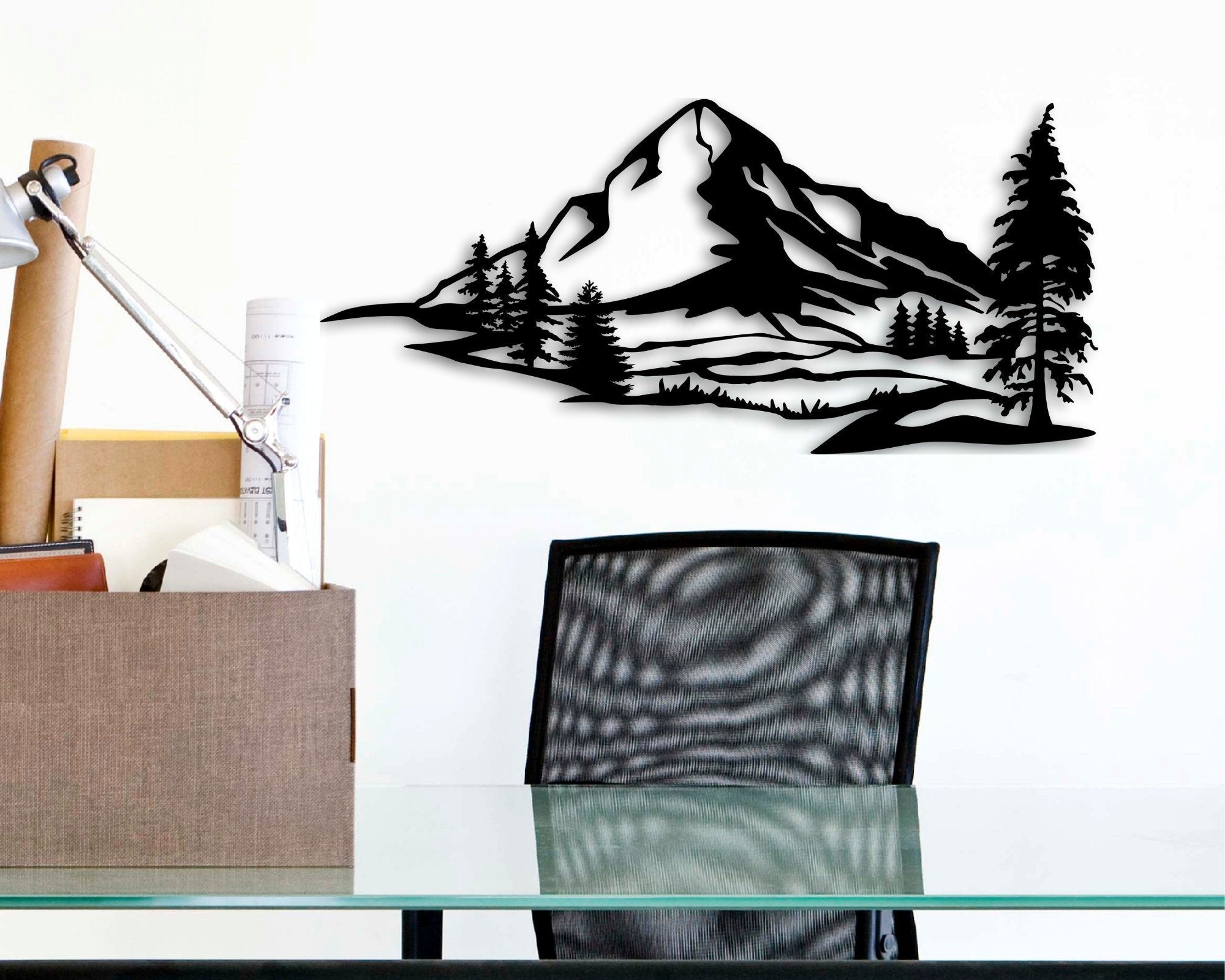 Mountain Wall Art, Mountain Office Decor, Metal Mountain Sign, Mountain ...