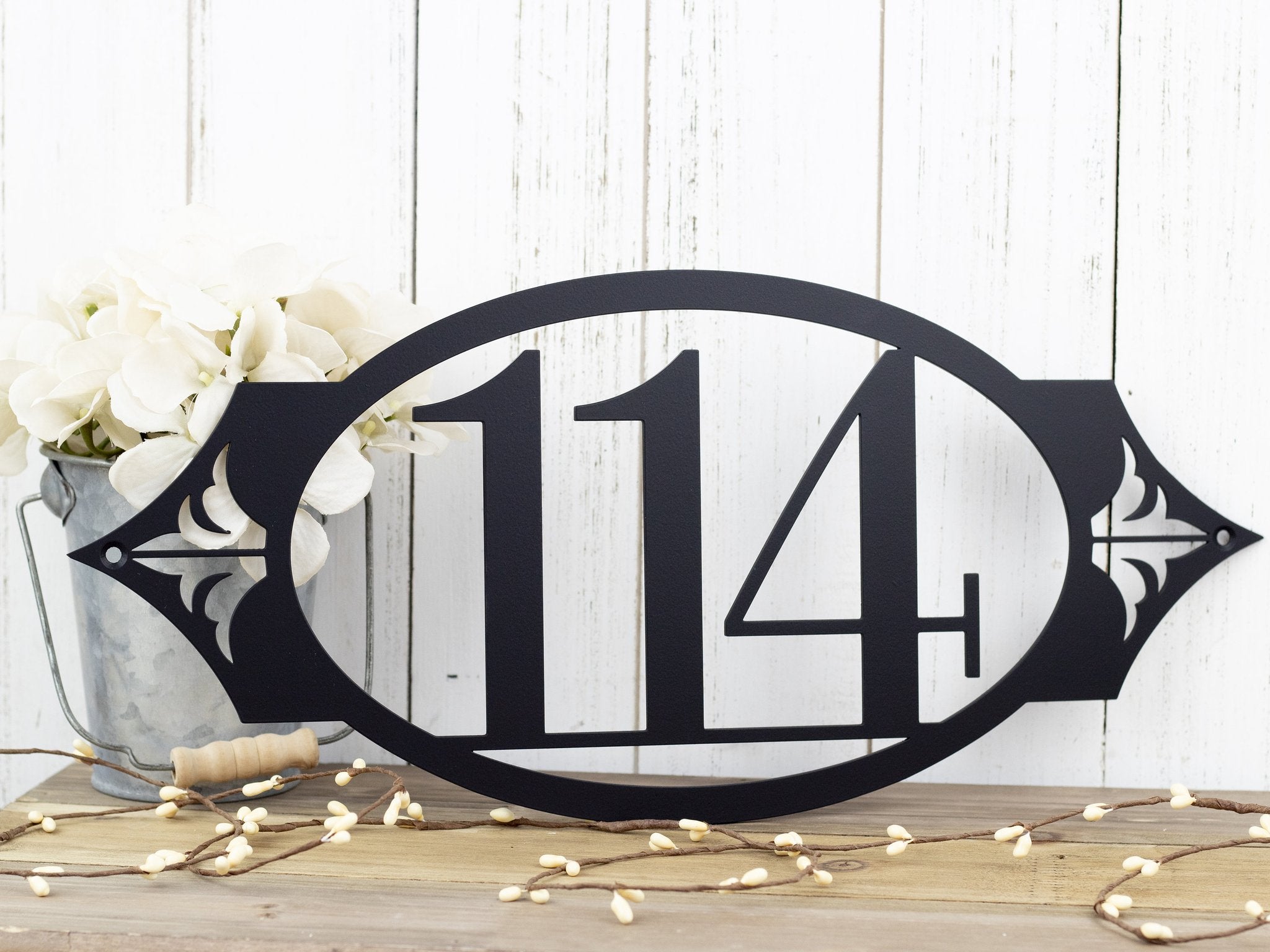 Metal Address Plaque, House Numbers, Outdoor Sign, Metal Wall Art ...