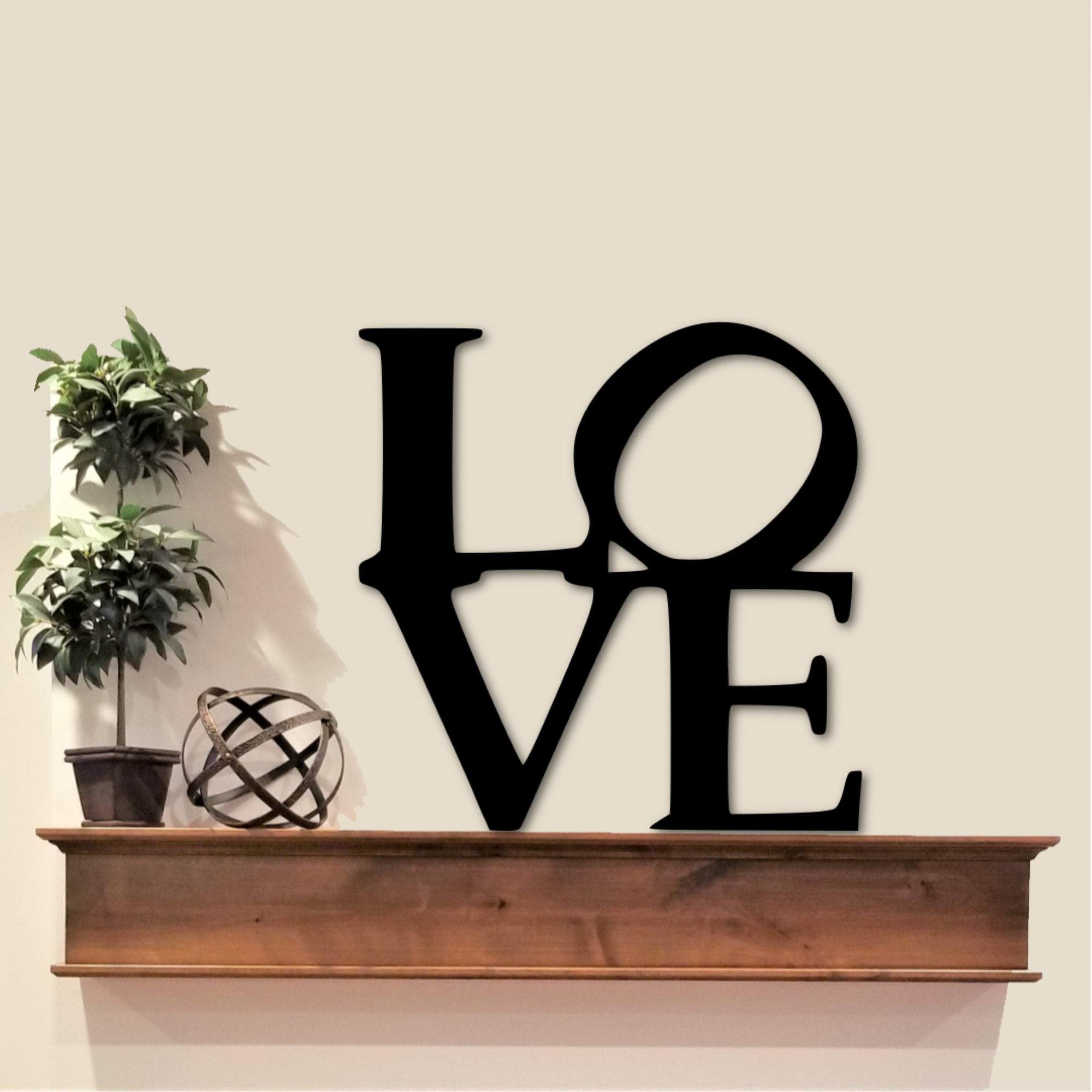 Metal Love Sign, Love Letter Wall Hanging, Love Metal Wall Art, Love ...
