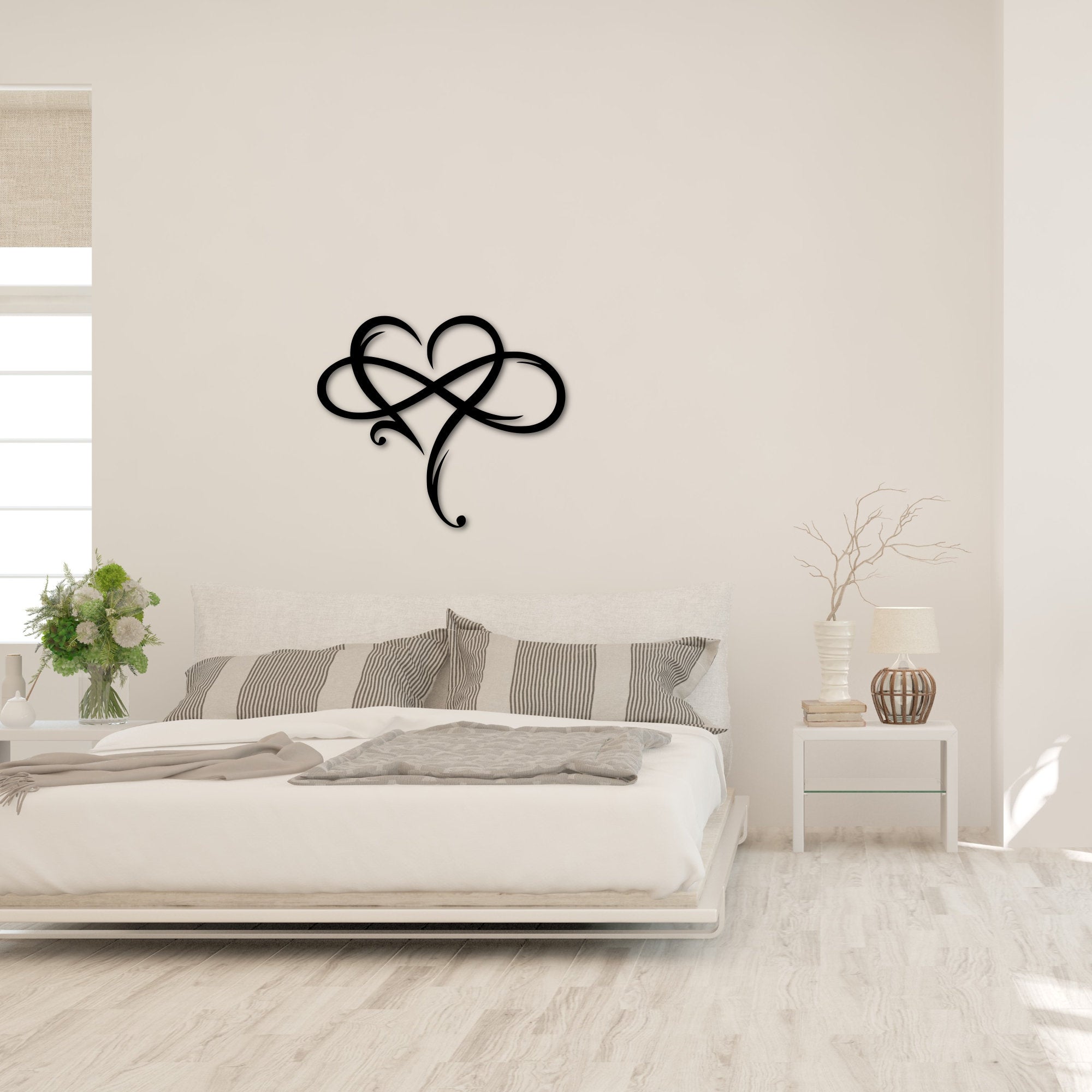 Metal Heart Infinity Sign, Infinity Symbol With Heart, Valentine ...