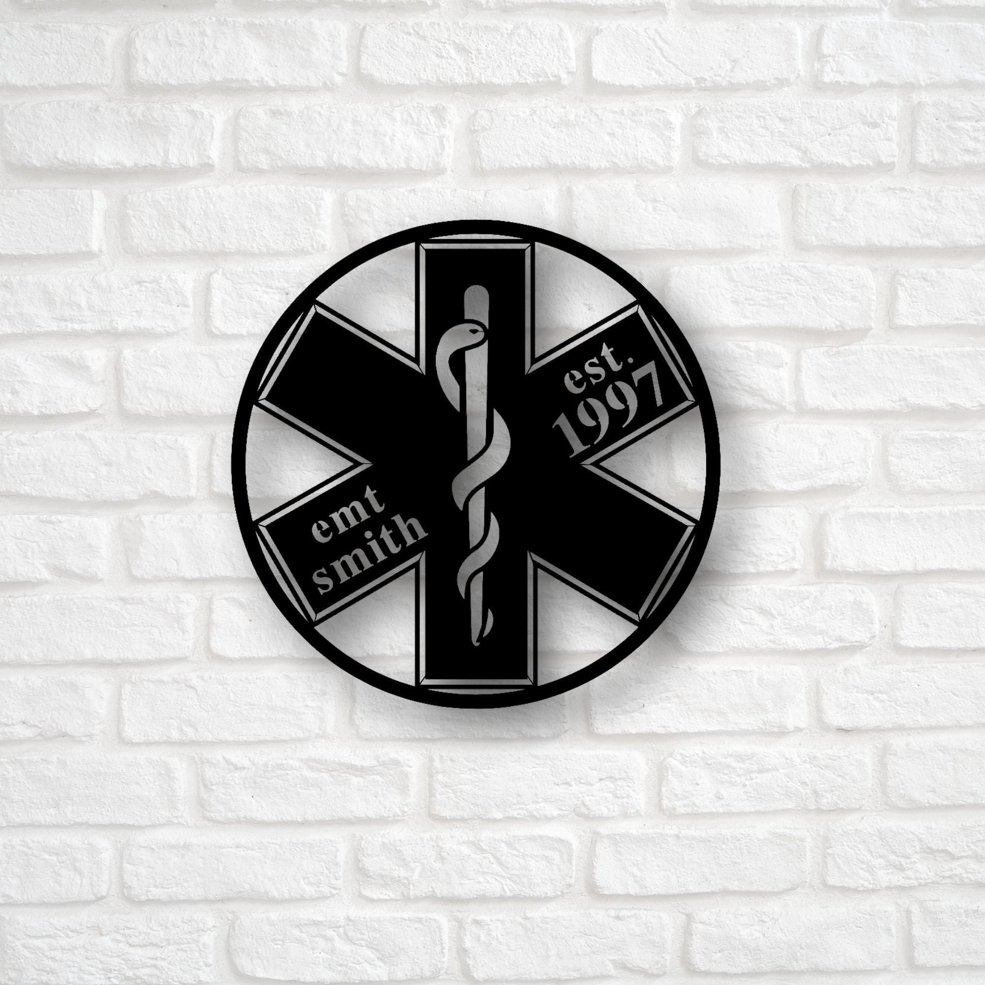Emt Gift, Ems Sign, Star Of Life, Ems Door Decor, Ems Sign, Paramedic ...