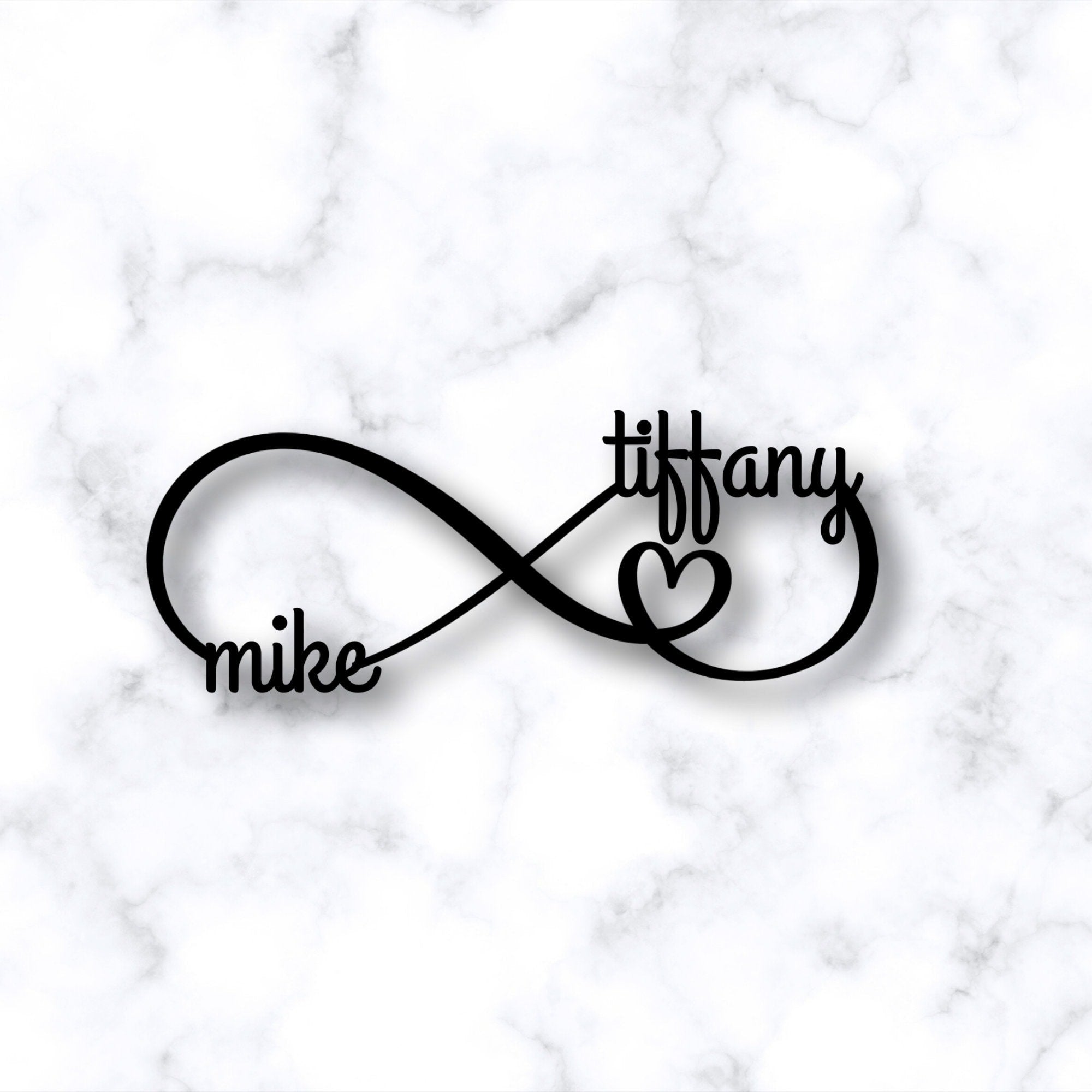 Custom Infinity Heart Metal Sign, Infinity Heart Wall Decor | Nalaprint