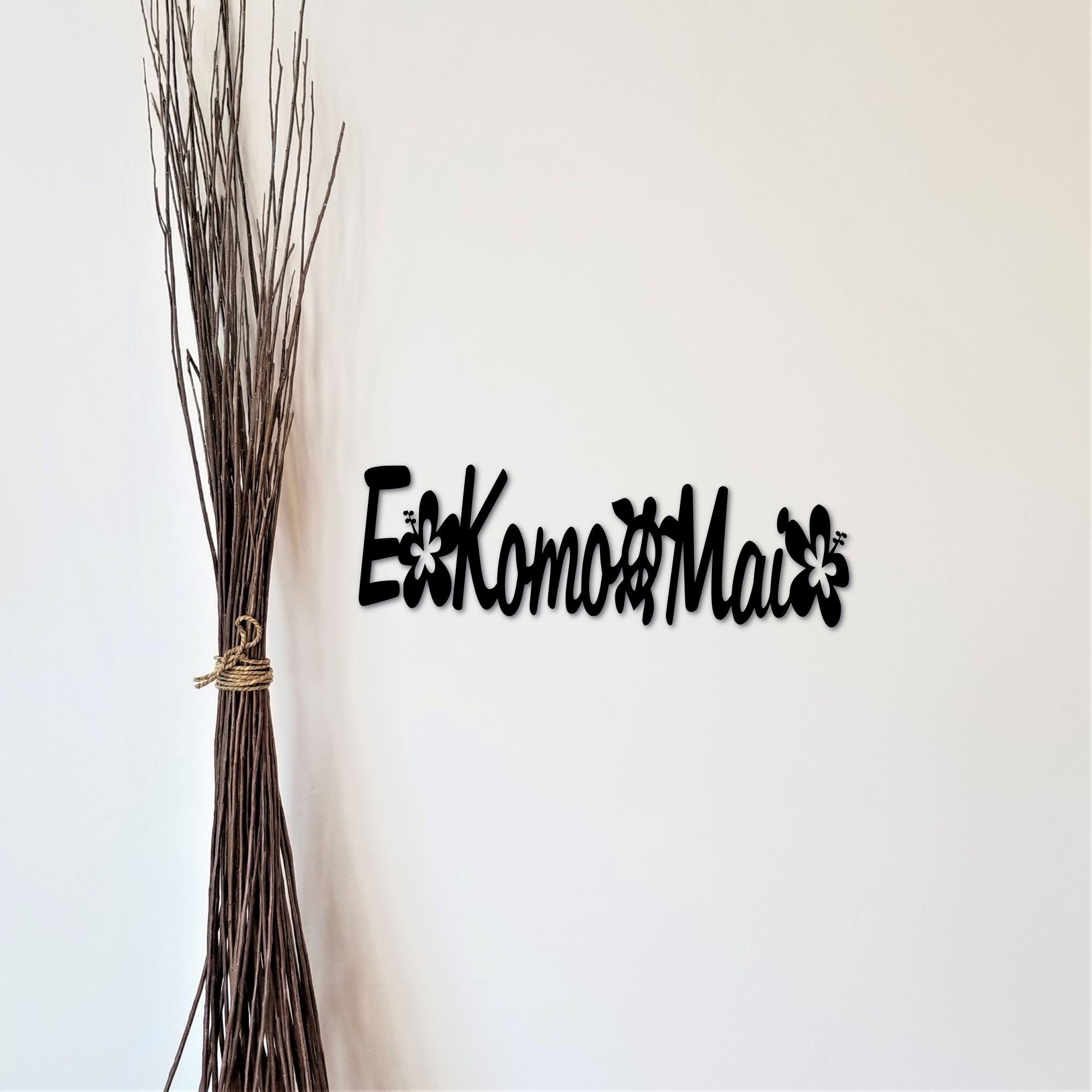 Hawaiian Welcome Come In Metal Sign With Hibiscus Flowers And Turtle, E ...