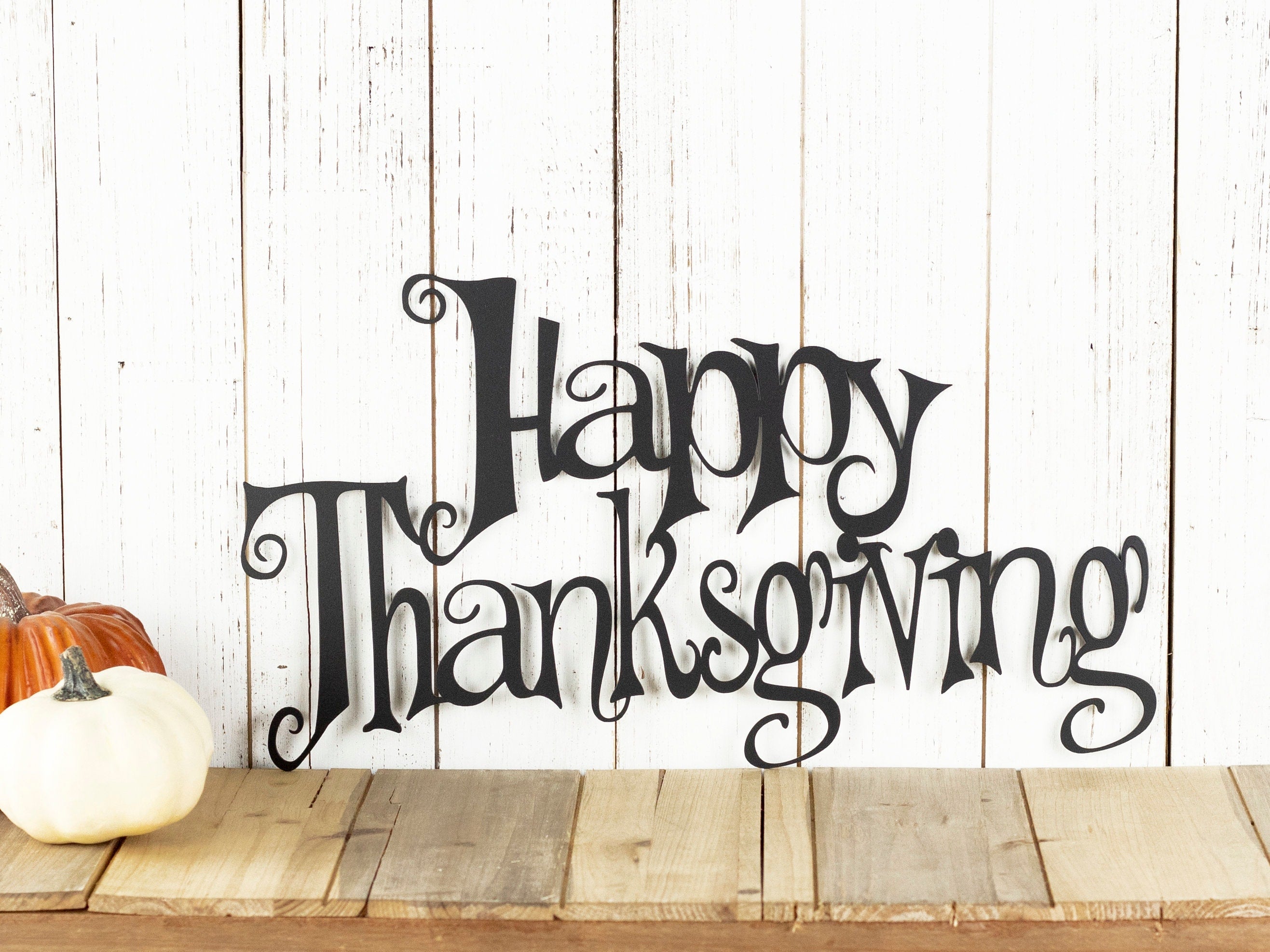 Happy Thanksgiving Metal Wall Art, Metal Sign, Thanksgiving Decor ...
