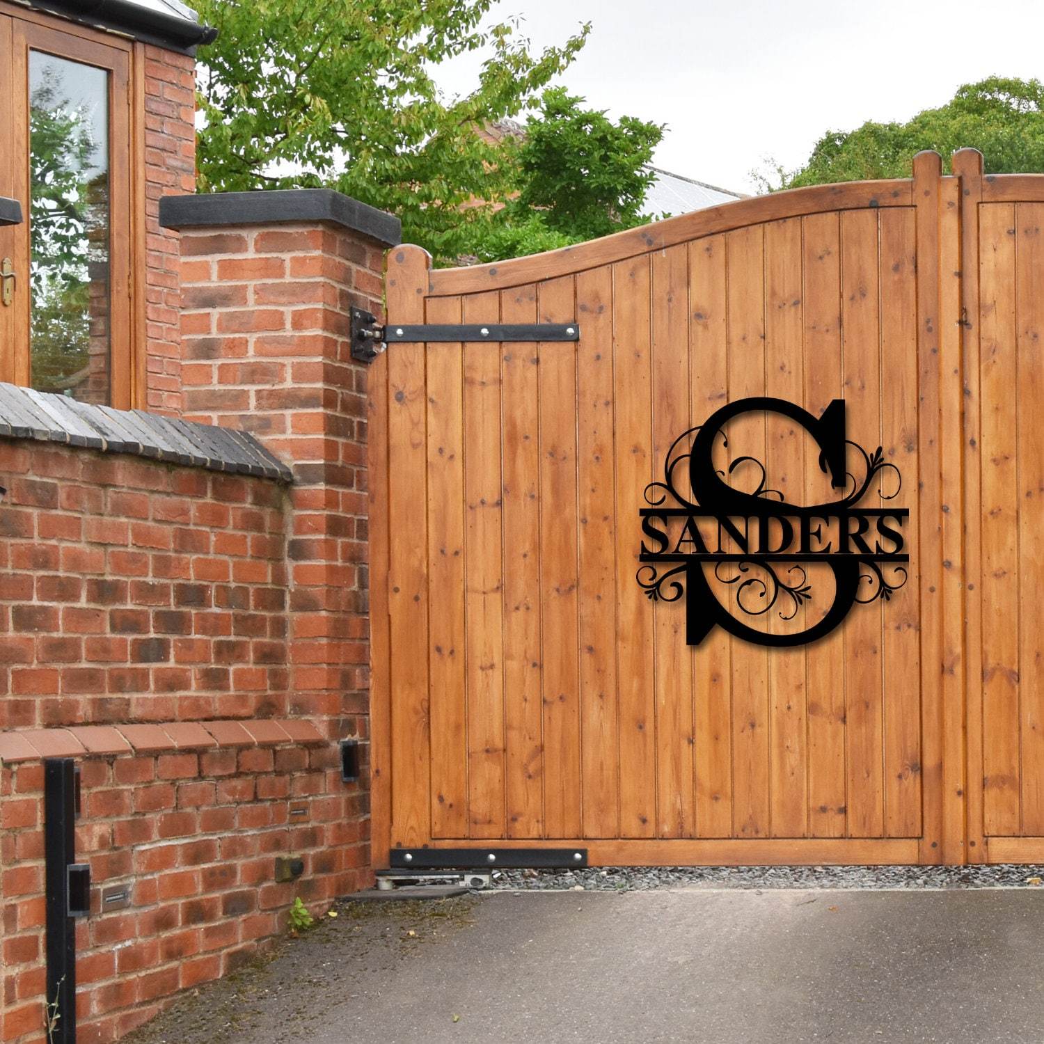 Custom Metal Split Monogram Sign, Family Name Metal Sign, Split ...