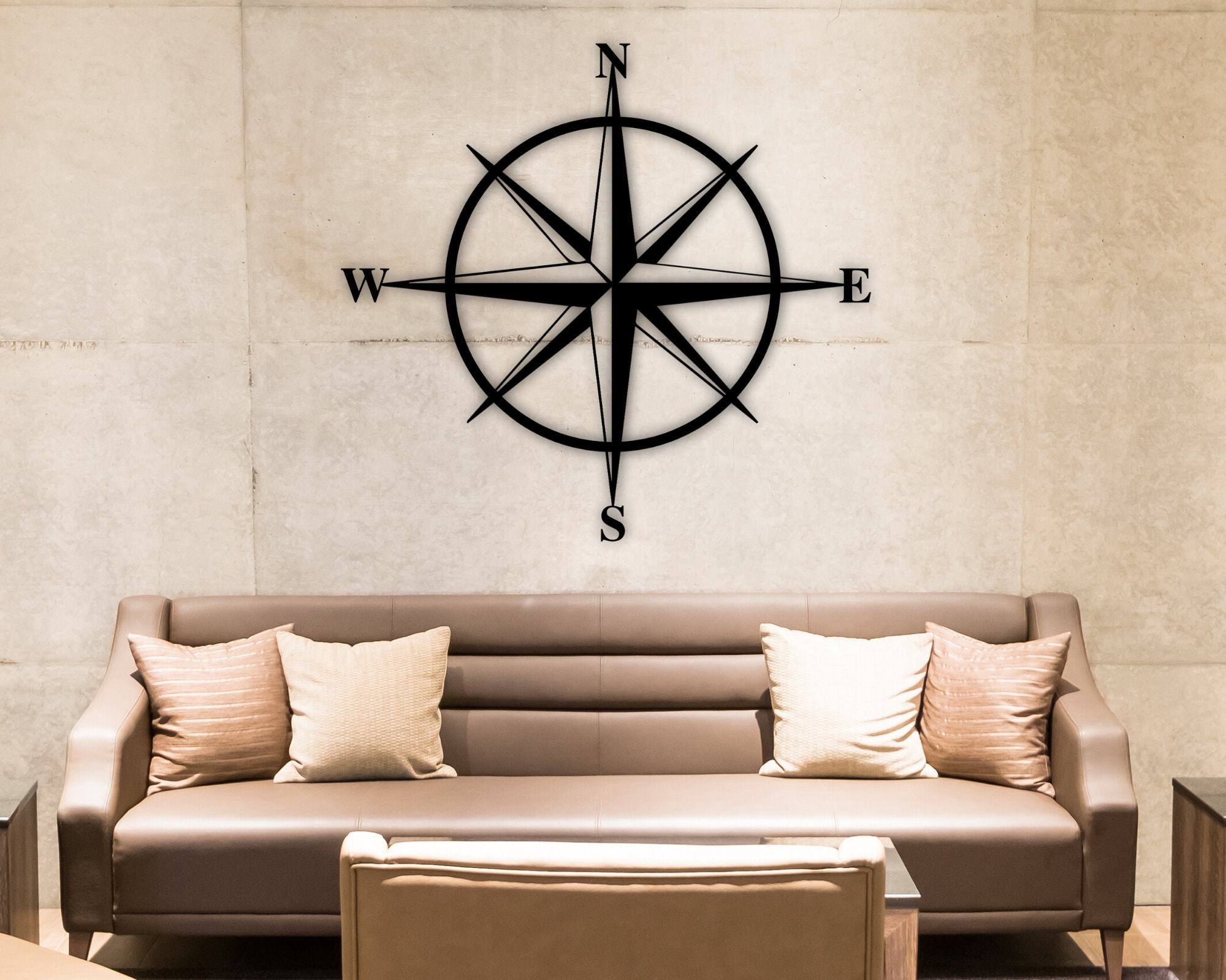 North Star Compass Rose Shape, Beautiful Metal North Star Compass ...