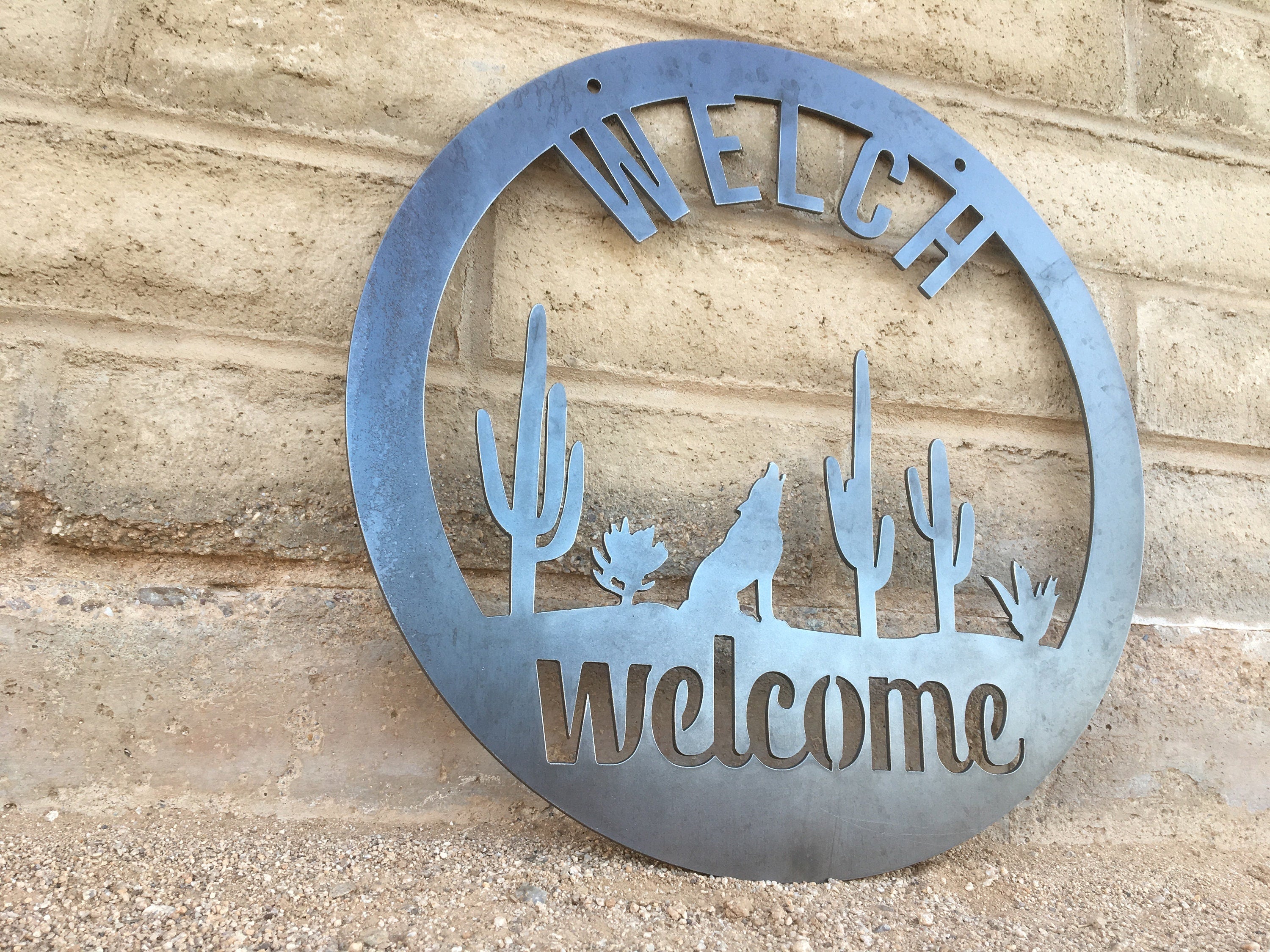 Southwestern Welcome Sign, Custom Welcome Sign, Cactus Welcome Sign ...