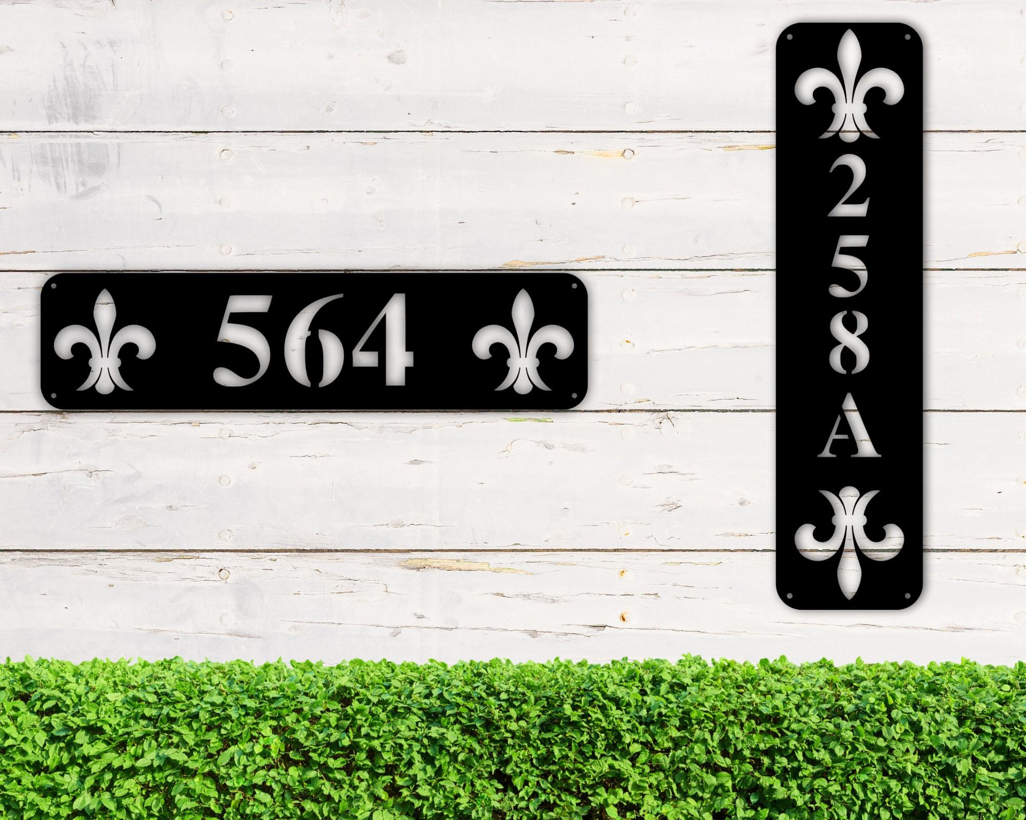 Modern House Numbers, Rectangle Custom House Numbers, Contemporary Home ...